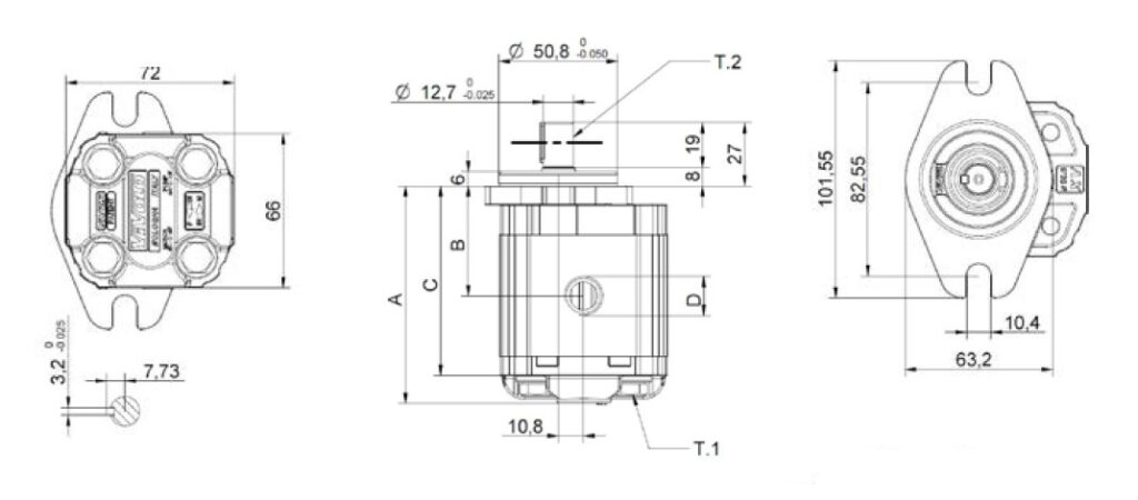 Group 1 Pump, SAE AA Mount, 1/2" Keyed Shaft | Jonlin Hydraulics ...